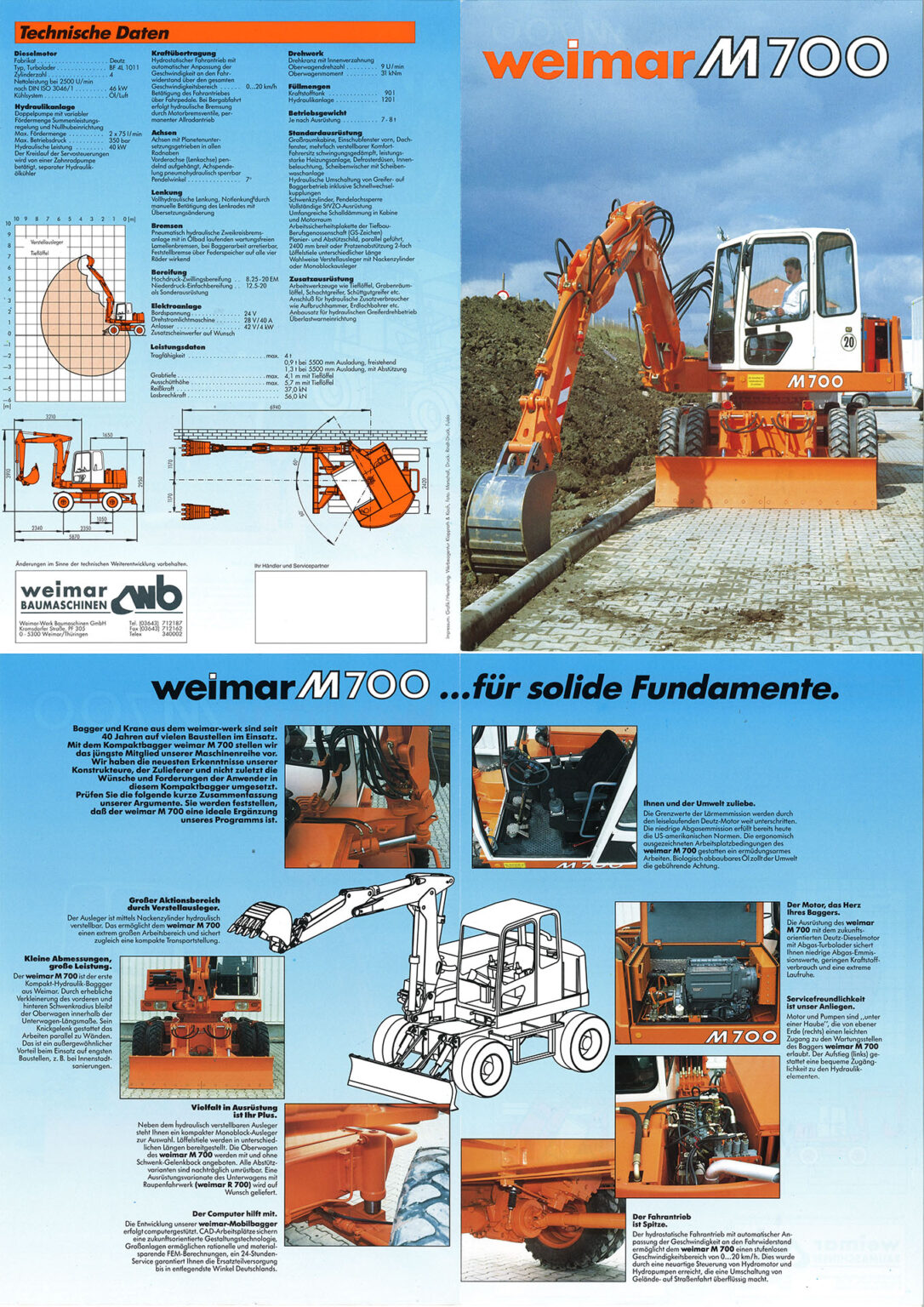 M700A – 2 Doppel – Seitenprospekt – Weimar Werk